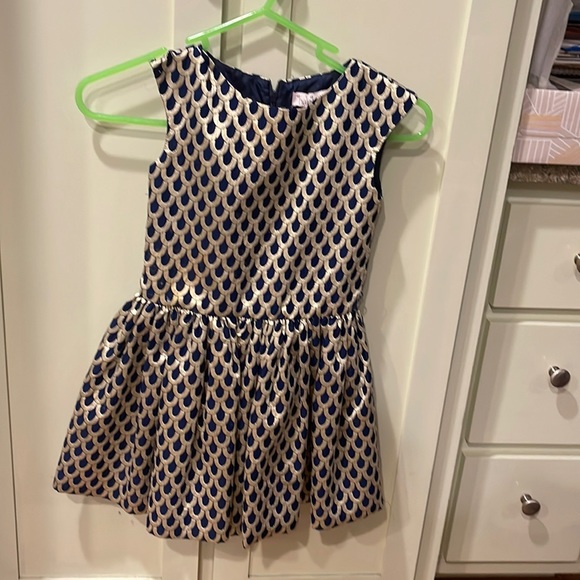 Halabaloo | Dresses | Adorable Blue And Gold Dress Super Cute | Poshmark
